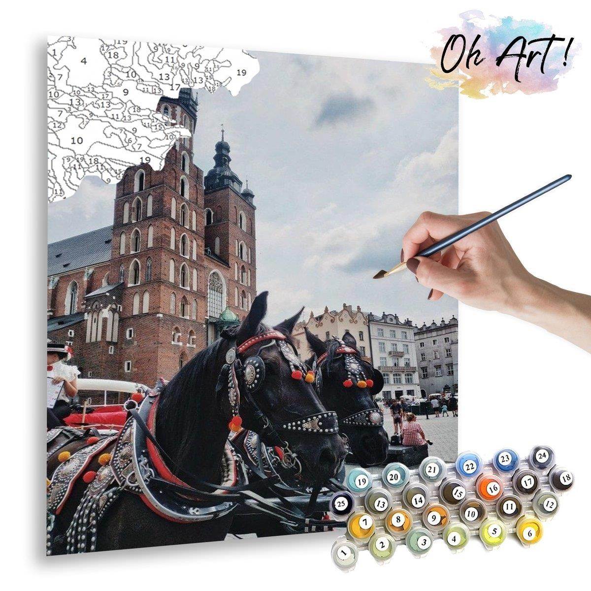 Painting By Numbers, 40X50 cm - Rynek Krakowski / Oh-Art : Ζωγραφική με ...